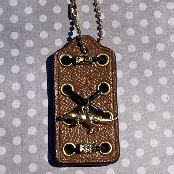 Coach | Bags | Coach Custom Dinosaur And Leather Stitch Hang Tag | Poshmark